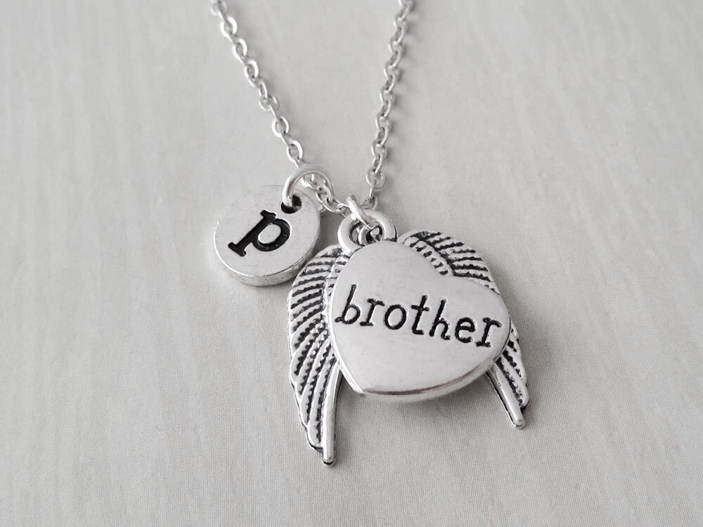 Brother Angel Wings Necklace Memorial Jewelry in Memory of - Etsy