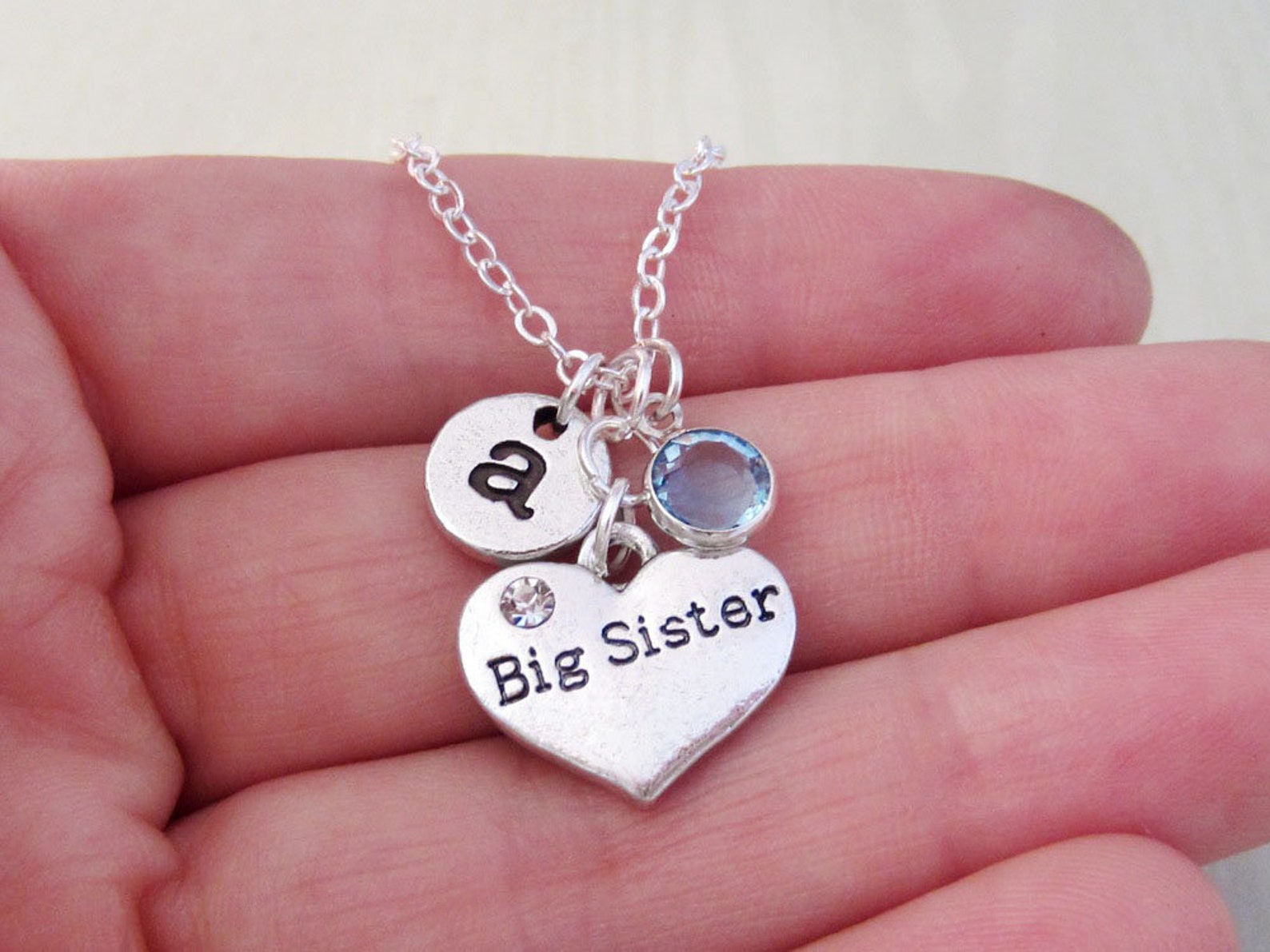 2 Sisters Necklaces Big Sister Little Sister Matching - Etsy