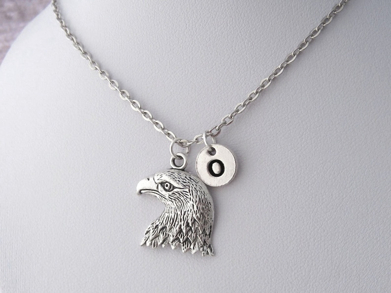 Eagle Head Necklace Hawk Head Pendant Antique Silver - Etsy