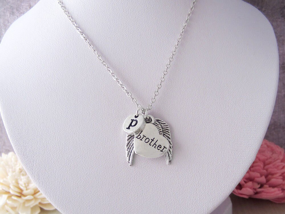 Brother Angel Wings Necklace Memorial Jewelry in Memory of - Etsy