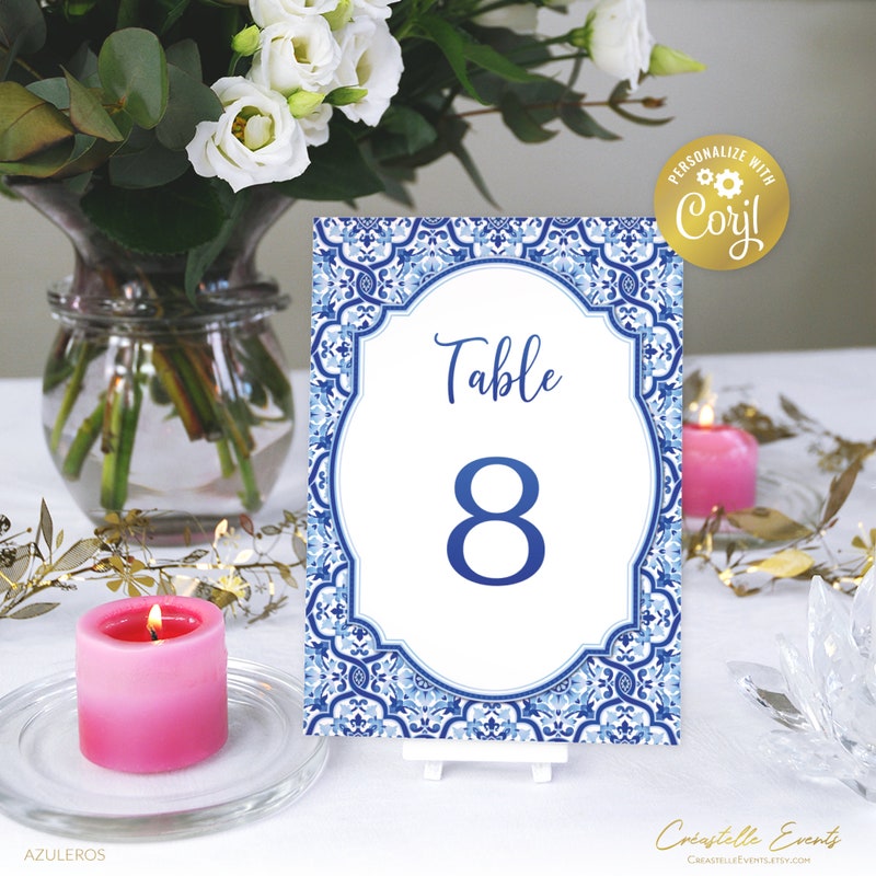 Spanish Table Number - Etsy