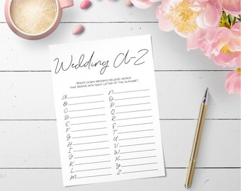 Abc Bridal Shower Game - Etsy