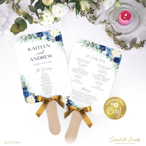 Ceremony Program Fan - Etsy
