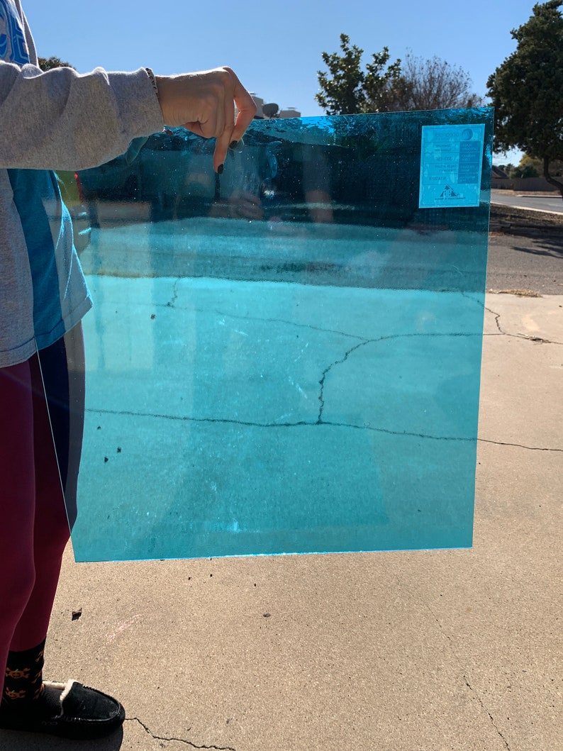 Stained Glass Sheet Sky Blue System 96 Spectrum MOSAIC - Etsy