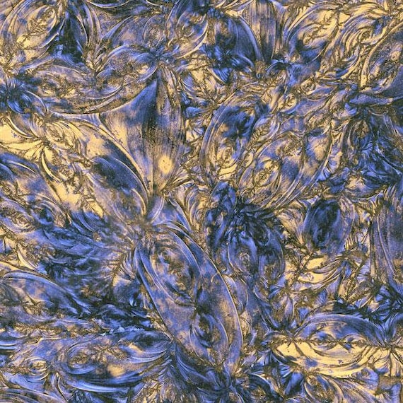 Stained Glass Sheet Blue Bronze Van Gogh MOSAIC | Etsy