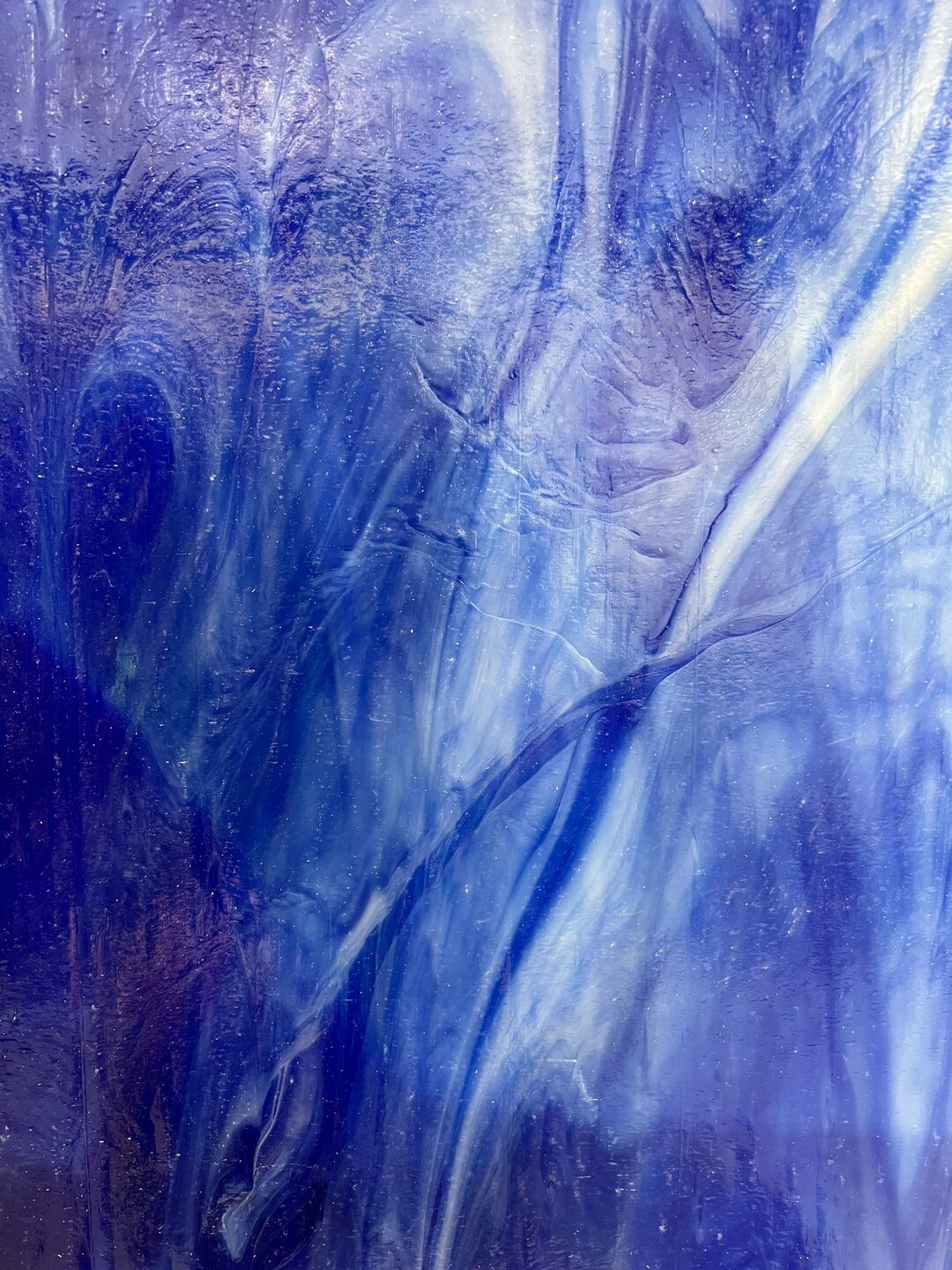 Stained Glass Sheet Cobalt Blue and Light Opal Wissmach MOSAIC - Etsy