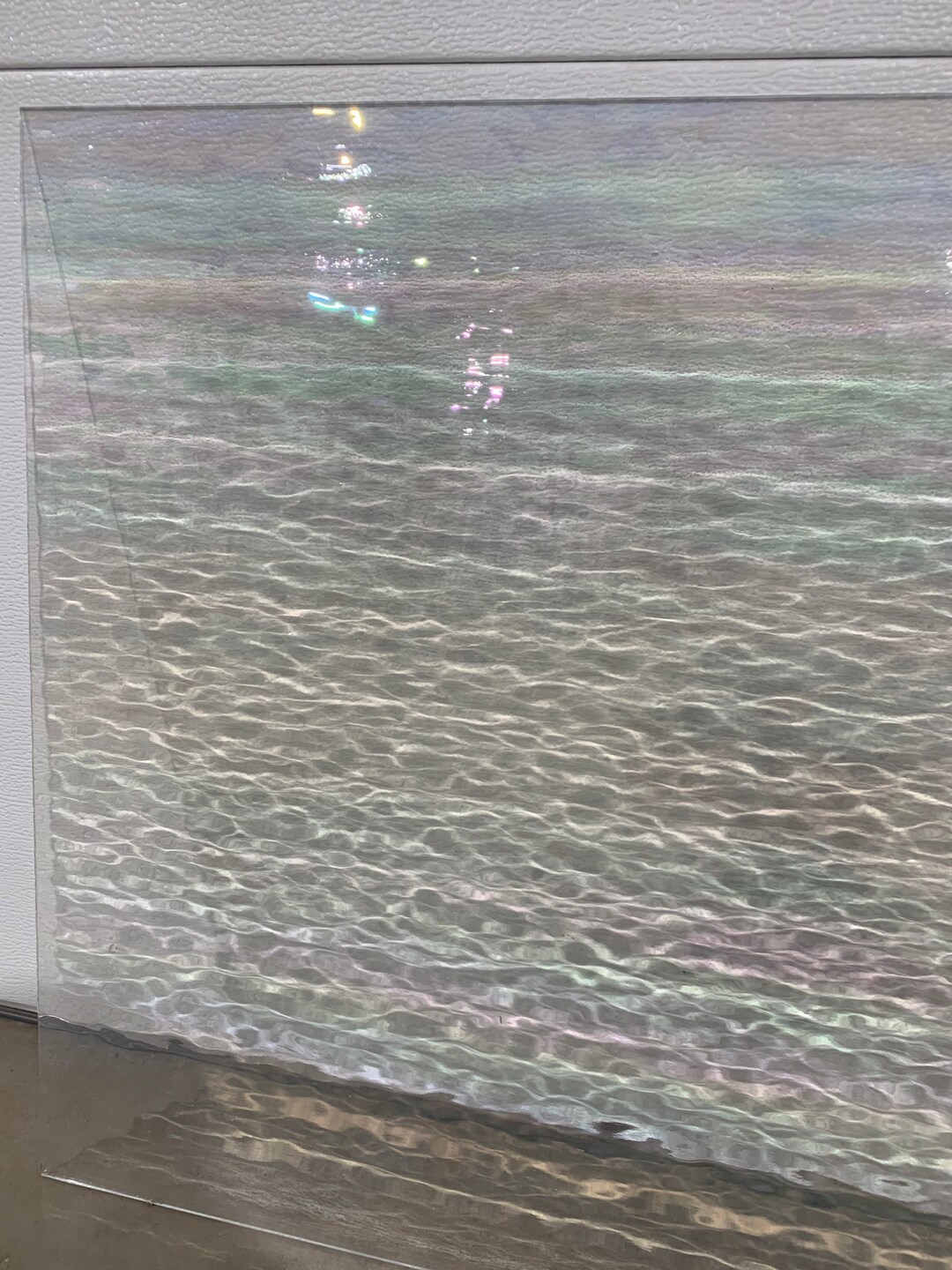 Stained Glass Sheet Clear Waterglass Iridized Fusible 96 COE OGT MOSAIC ...