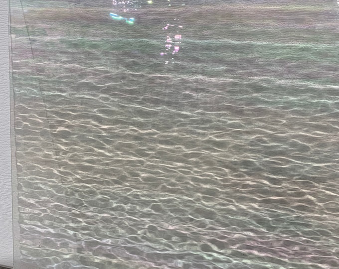 Stained Glass Sheet Clear Waterglass Iridized Fusible 96 COE OGT MOSAIC ...