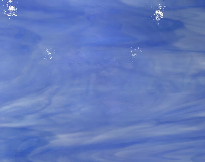 Stained Glass Sheet Alpine Blue Opal Fusers Reserve COE 96 Oceanside ...