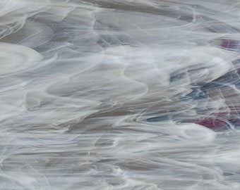 Stained Glass Sheet Sky Blue White Wispy Spectrum MOSAIC - Etsy