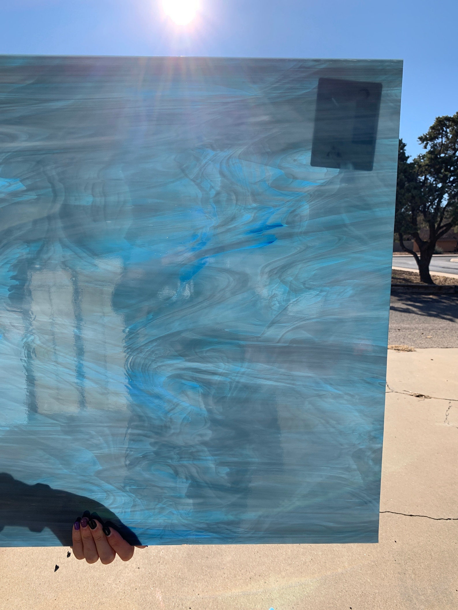 Stained Glass Sheet Steel Blue and White System 96 Spectrum - Etsy