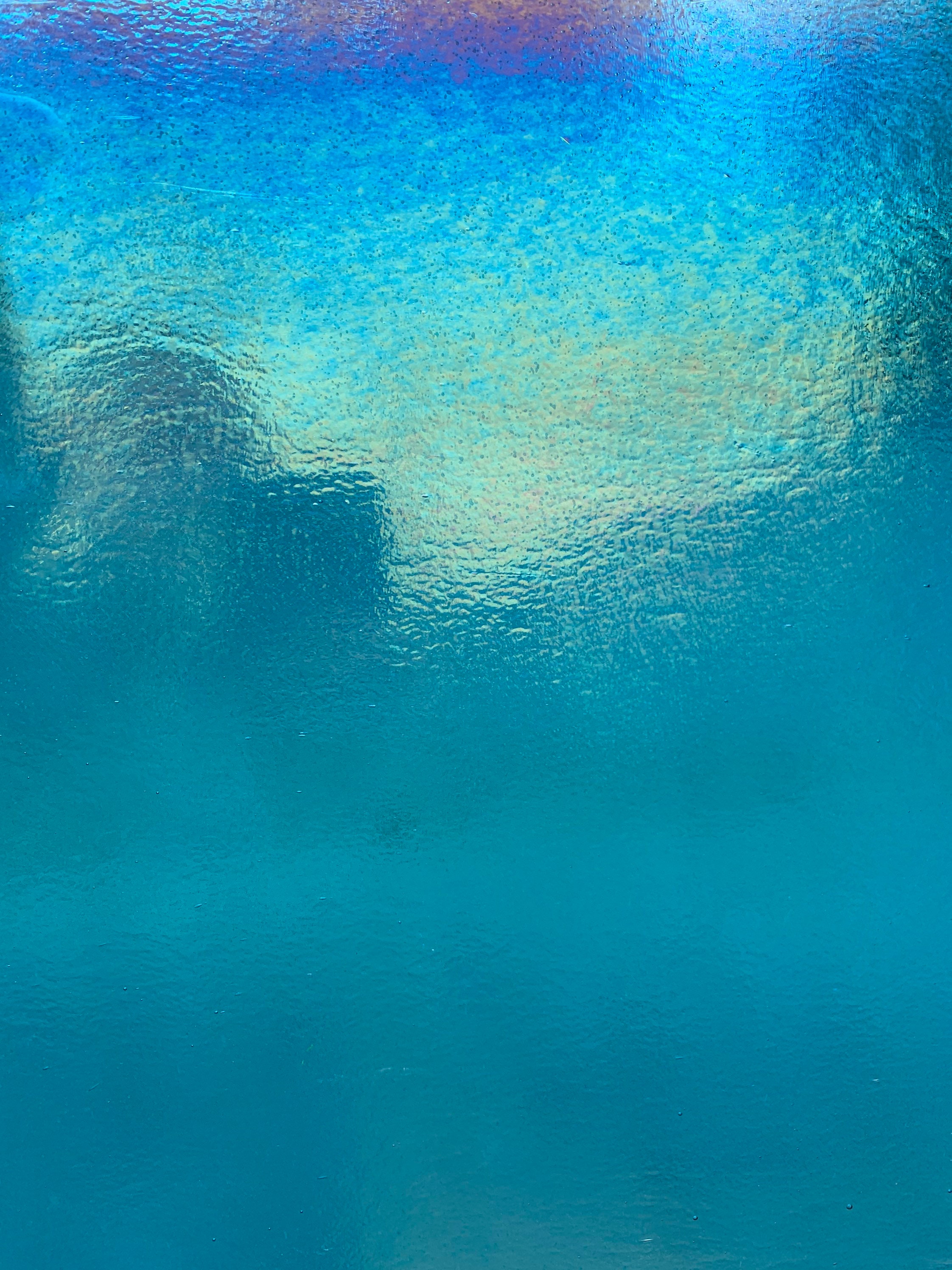 Stained Glass Turquoise Blue TRANSPARENT Fusible Iridescent | Etsy