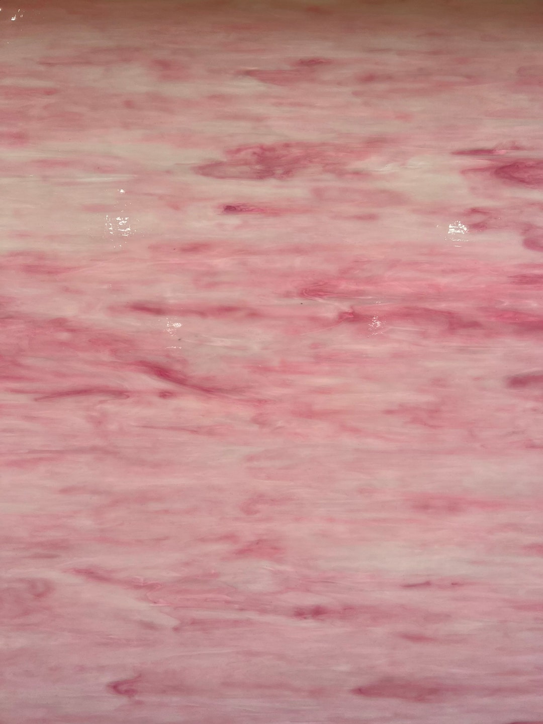 Stained Glass Sheet Pink White Opal Artisan Gem MOSAIC - Etsy