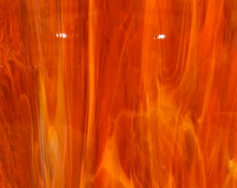 Sheet Orange Wispy Translucent Glass Spectrum Stained Glass H01 - Etsy