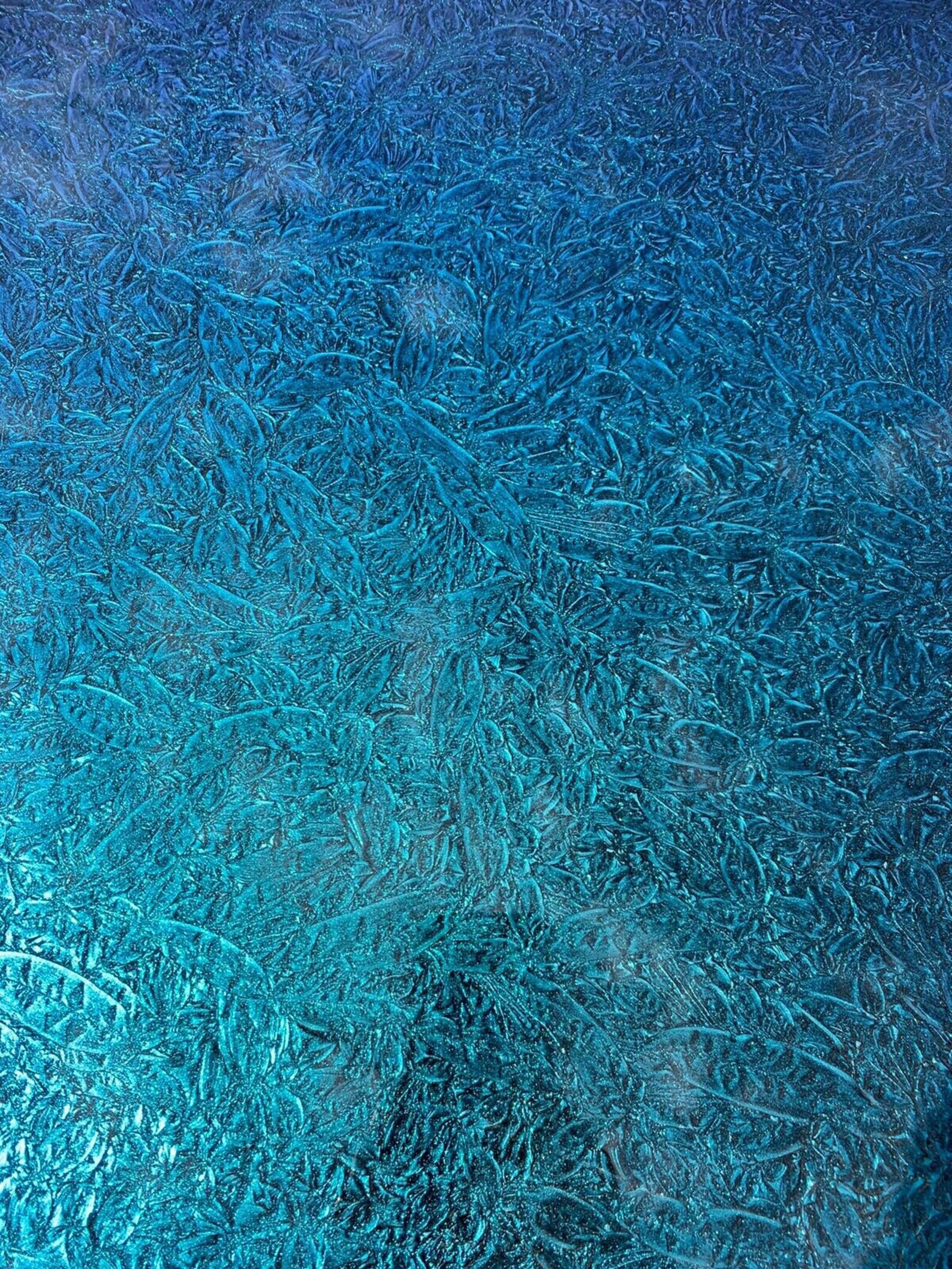 Stained Glass Sheet Turquoise Sparkle Van Gogh MOSAIC - Etsy