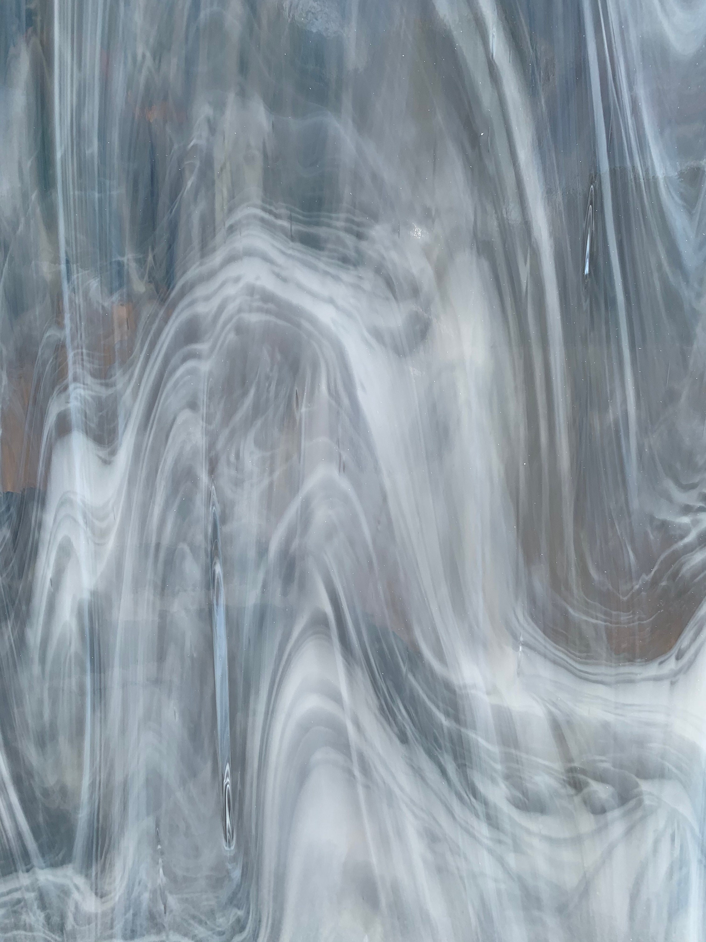 Stained Glass Sheet Gray and White Translucent Spectrum MOSAIC | Etsy