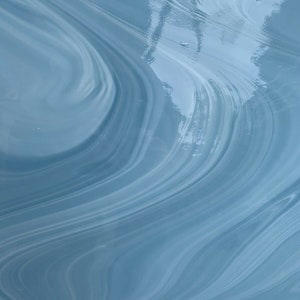 Stained Glass Sheet Alpine Blue Opal Fusers Reserve COE 96 Oceanside ...