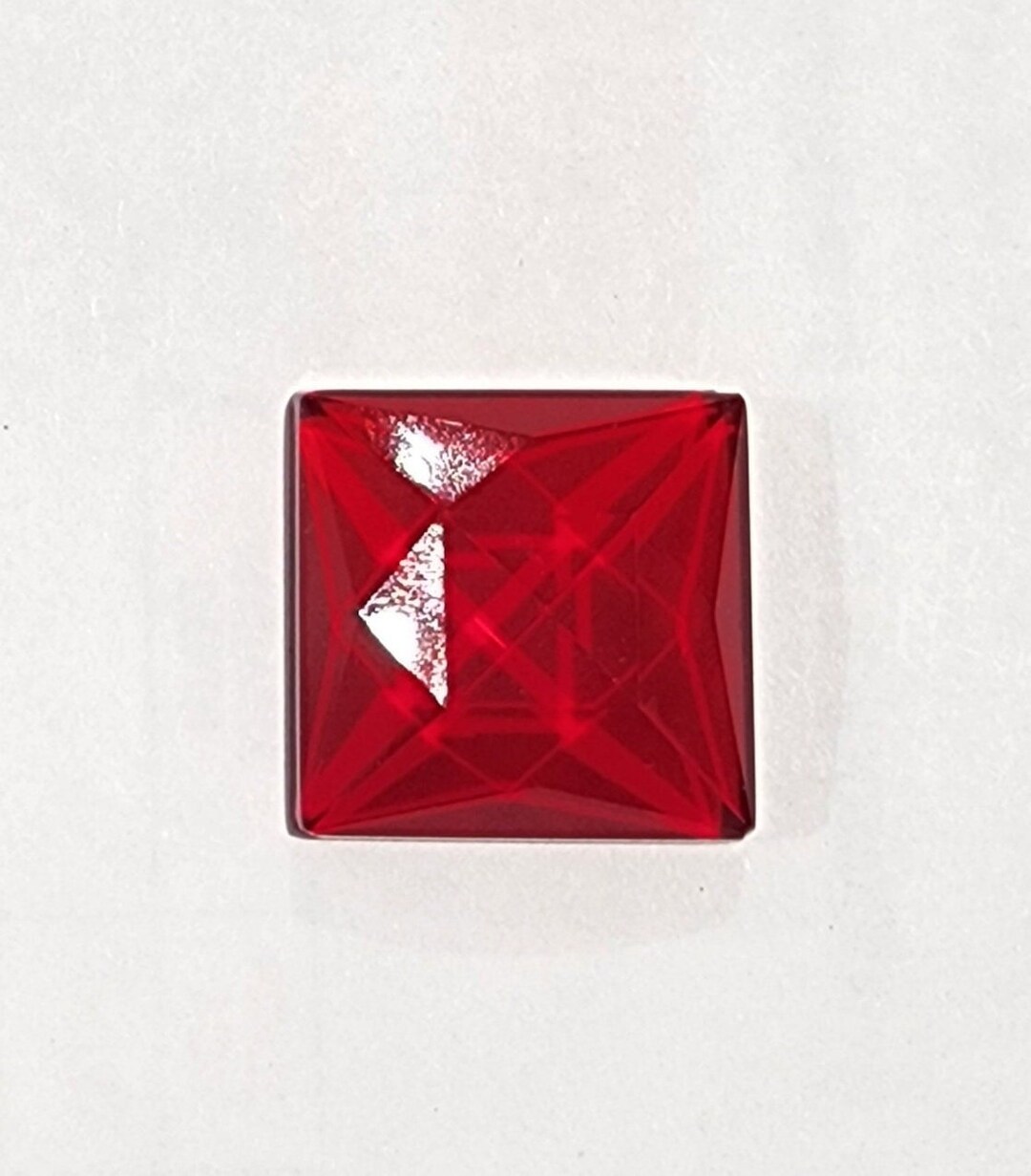 Square Faceted Jewels- German Made- Dark Red- Multiple Sizes- Stained ...