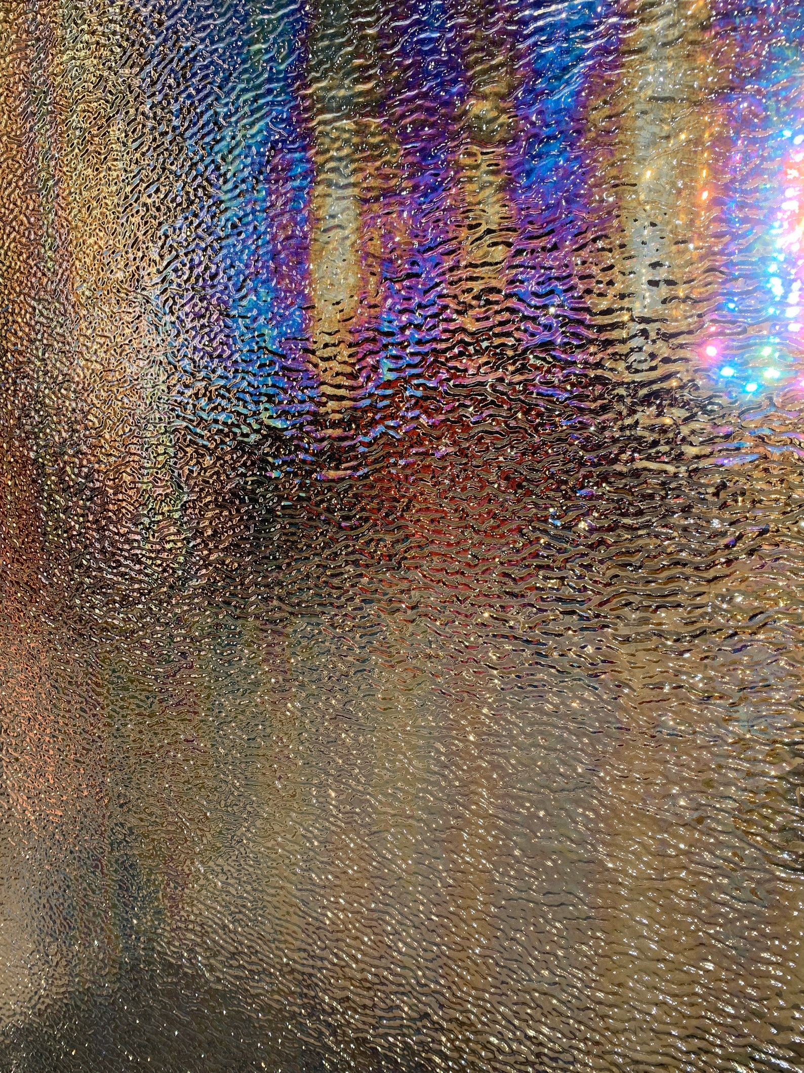 Stained Glass Sheet Clear Ripple Iridized Wissmach MOSAIC - Etsy