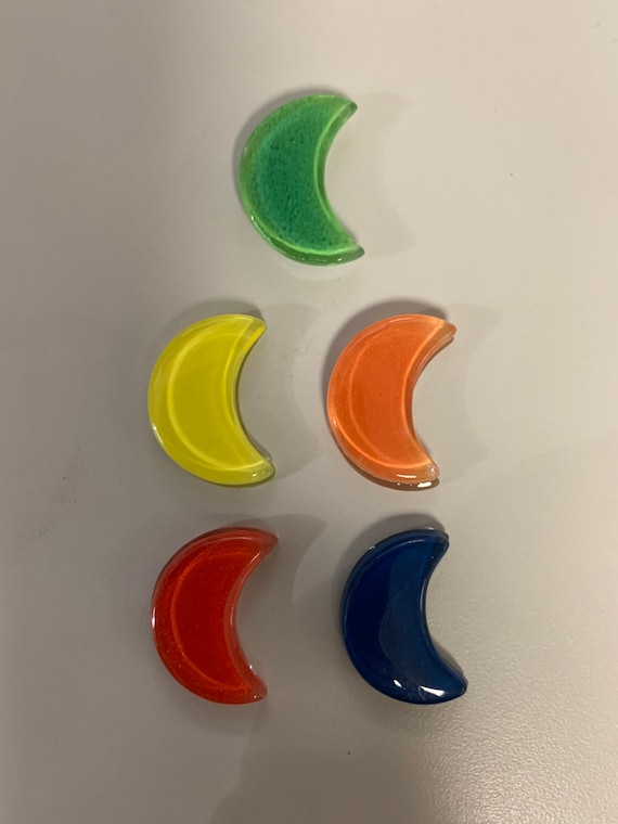 Glass Precut Mosaic Shapes Moon 5 Pieces 25x19mm Various - Etsy