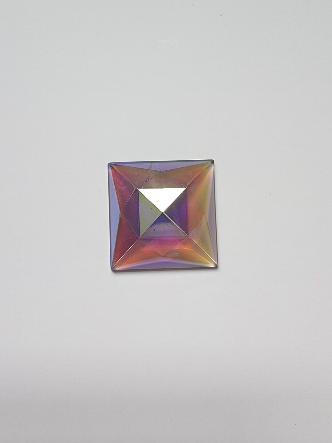 Square Faceted Jewels- German Made- Trans Amethyst Iridescent- Multiple ...