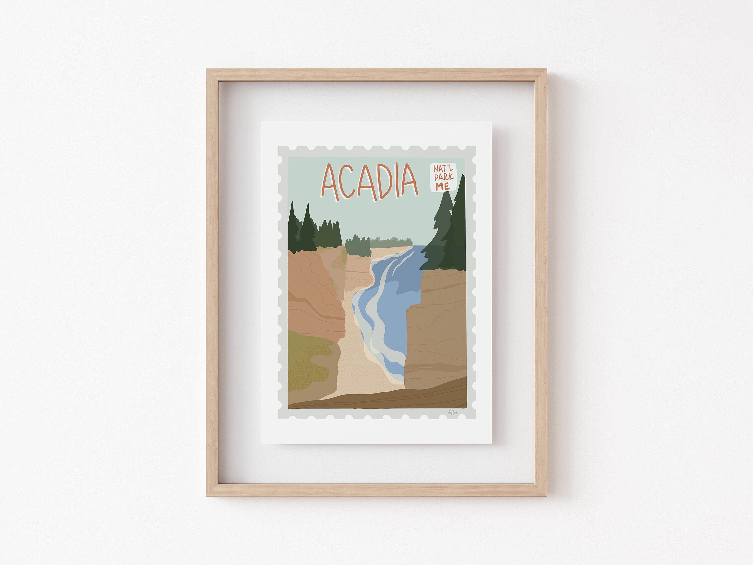 Acadia National Park Art Print Digital Instant Download Original Modern ...