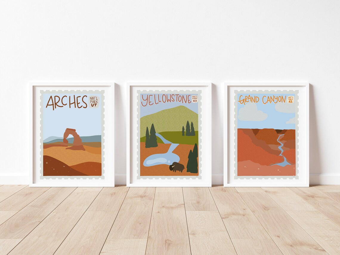 Yellowstone National Park Art Print Digital Instant Download Original ...