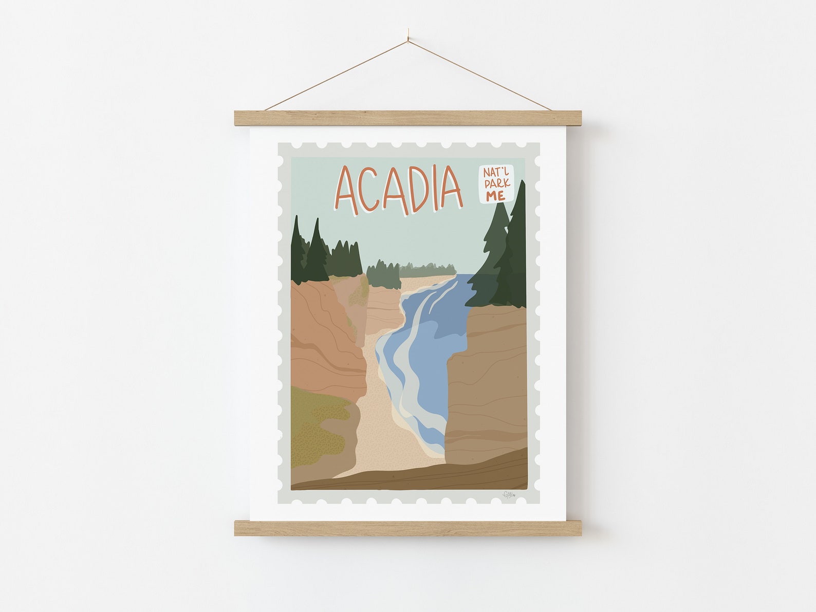 Acadia National Park Art Print Digital Instant Download Original Modern ...