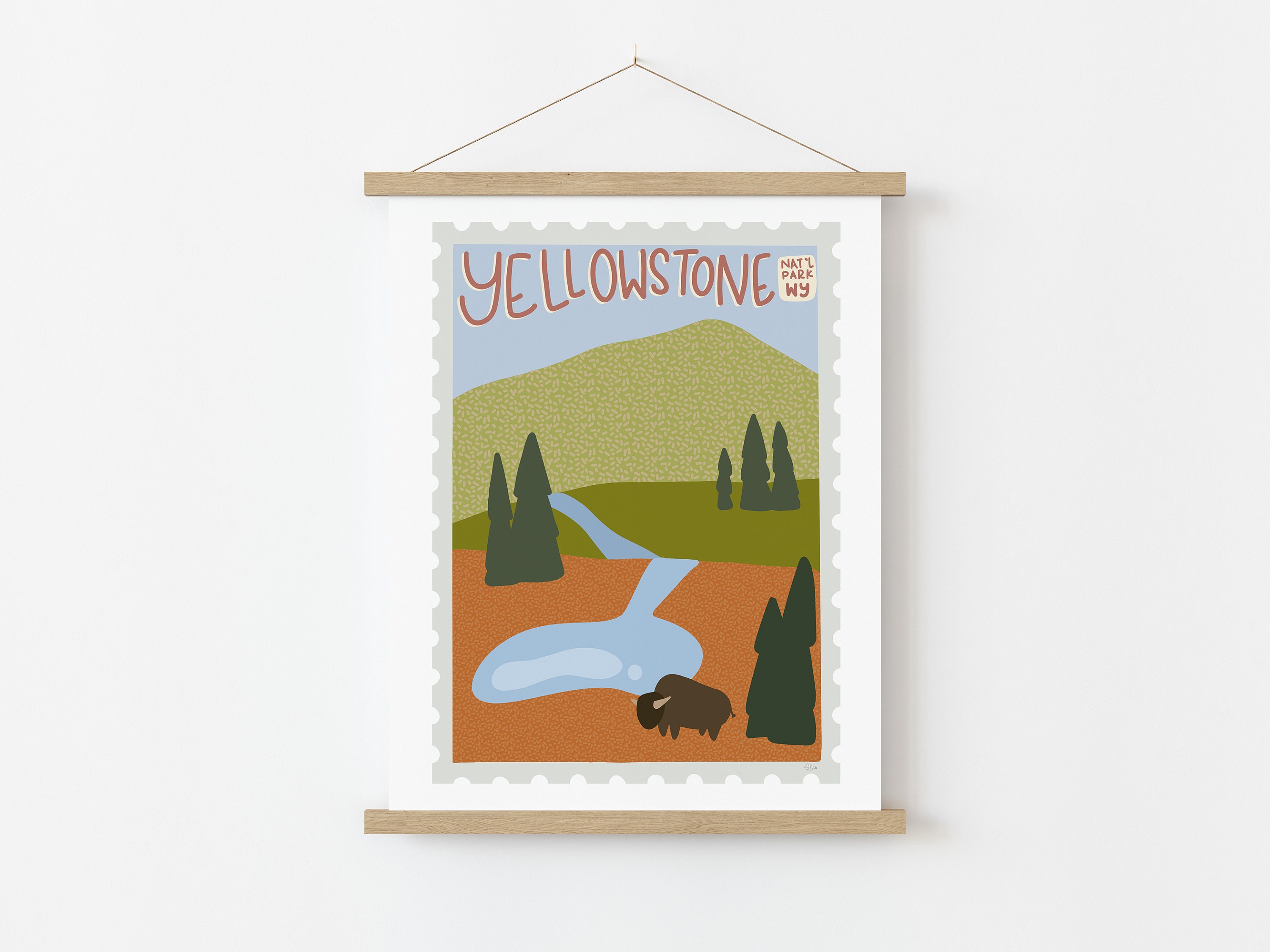 Yellowstone National Park Art Print Digital Instant Download Original ...
