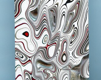 Raw Fordite fashioned from the overspray of by ForditeKeychains