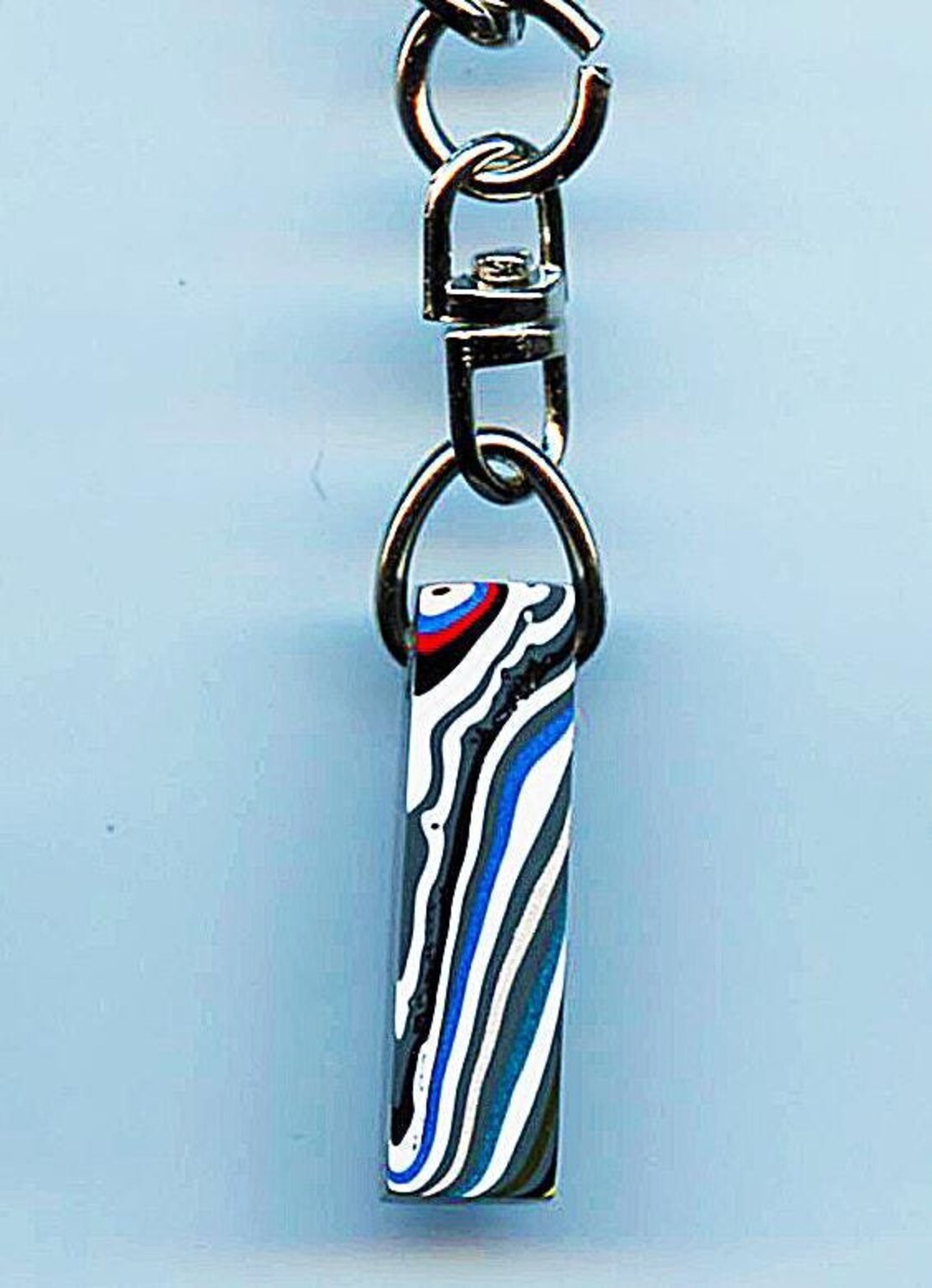 Fordite Keychain 31.9mm X 8.81mm X 8.8mm 2835 - Etsy
