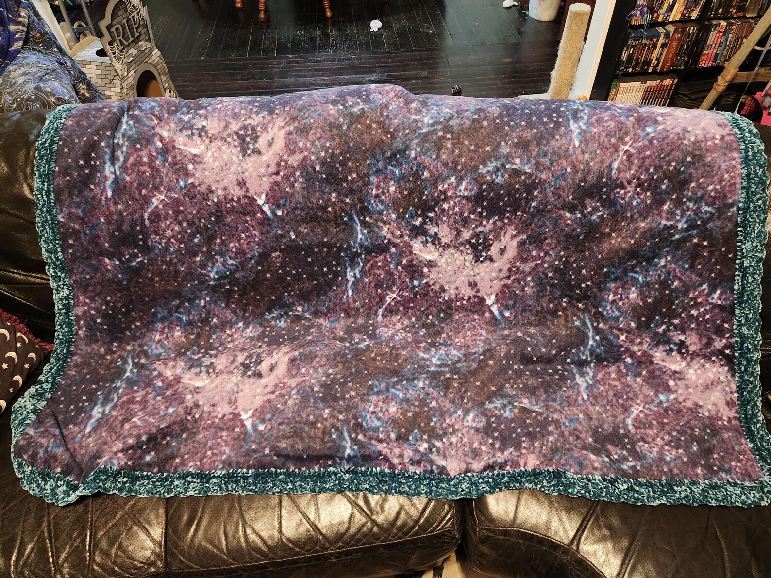 Tossed Tarot Cards 2 Sided 100% Fleece Blanket With Crochet Velvet ...