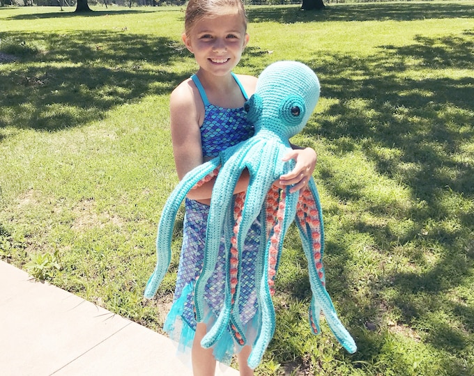 Octopus Crochet Plushie Stuffie Ocean Sea Pillow - Etsy
