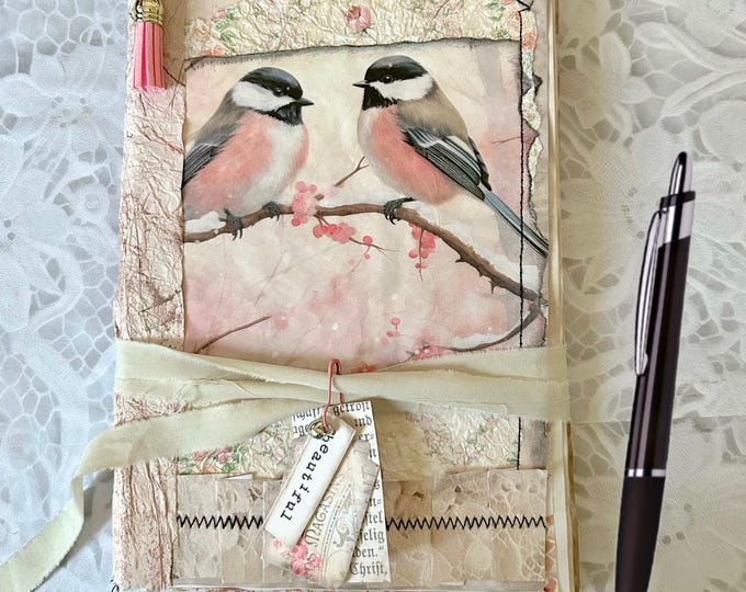 Pink Lace Writing Journal or Junk Journal, Eco Friendly - Etsy