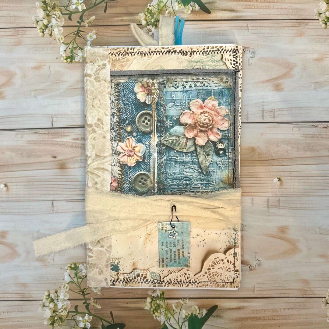 Blue Jean and Lace Writing Journal, One Signature, Eco Friendly. - Etsy