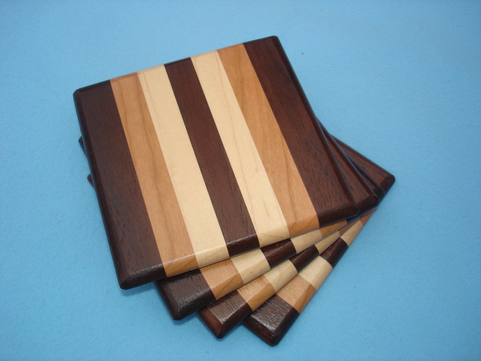 Handmade Wood Coasters - Walnut, Cherry & Maple - Etsy