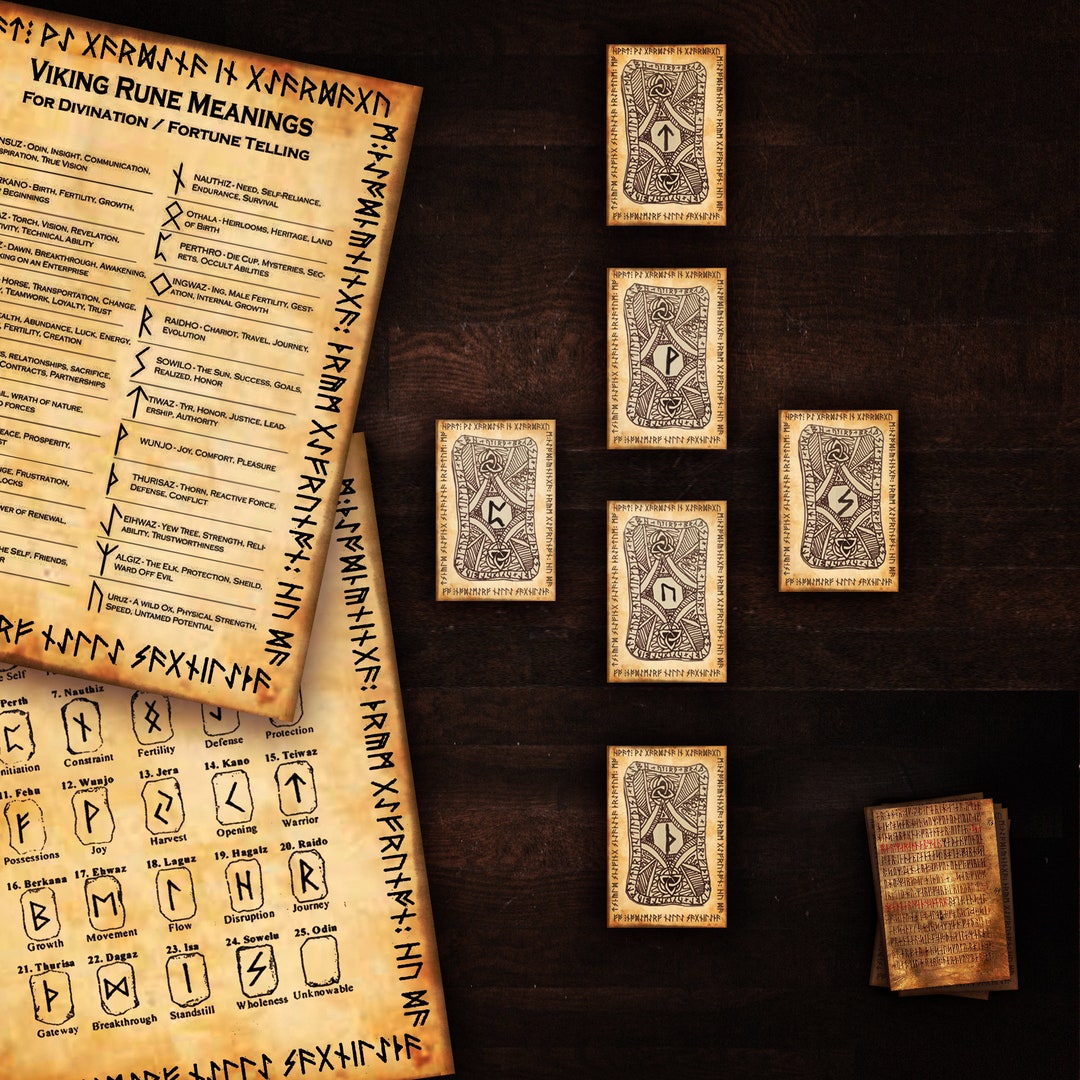 Viking Rune Printable Card Set - Witch - Etsy