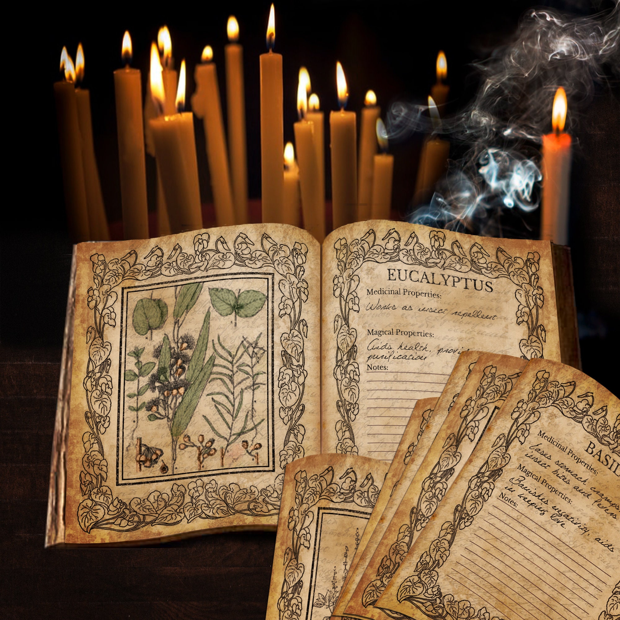 Herbology Pages Pack 1 Botanical Witch - Etsy