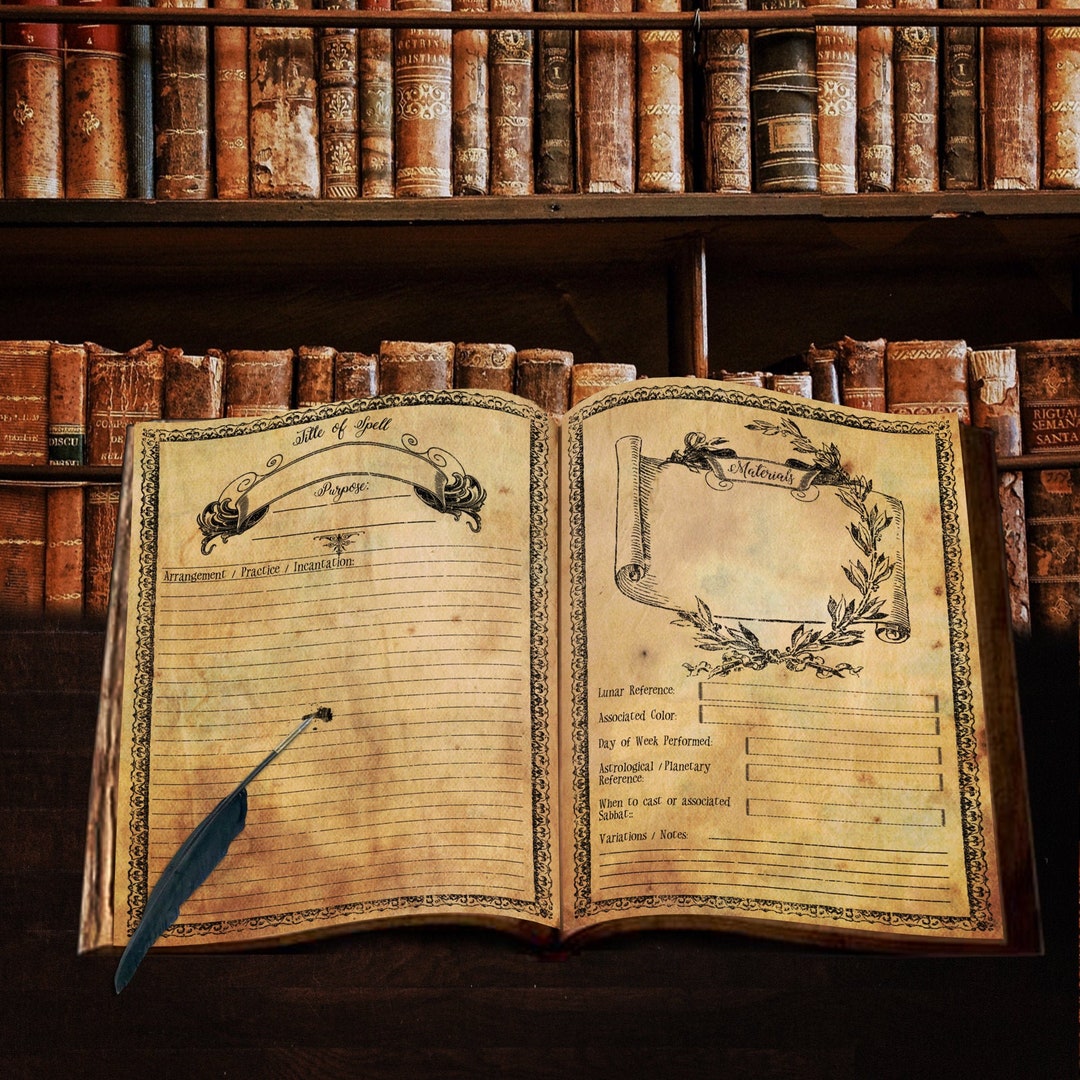 Spell Page Template - Witch - Etsy