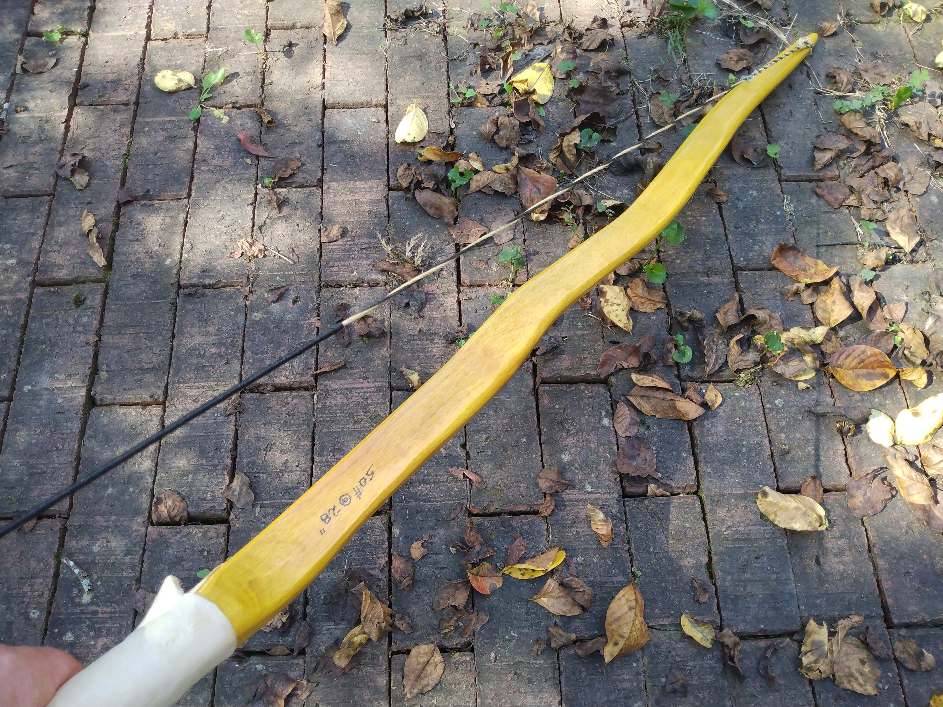 50-lb Snakeskin Backed Osage Orange Bow, Osage Hunting Bow, Primitive ...
