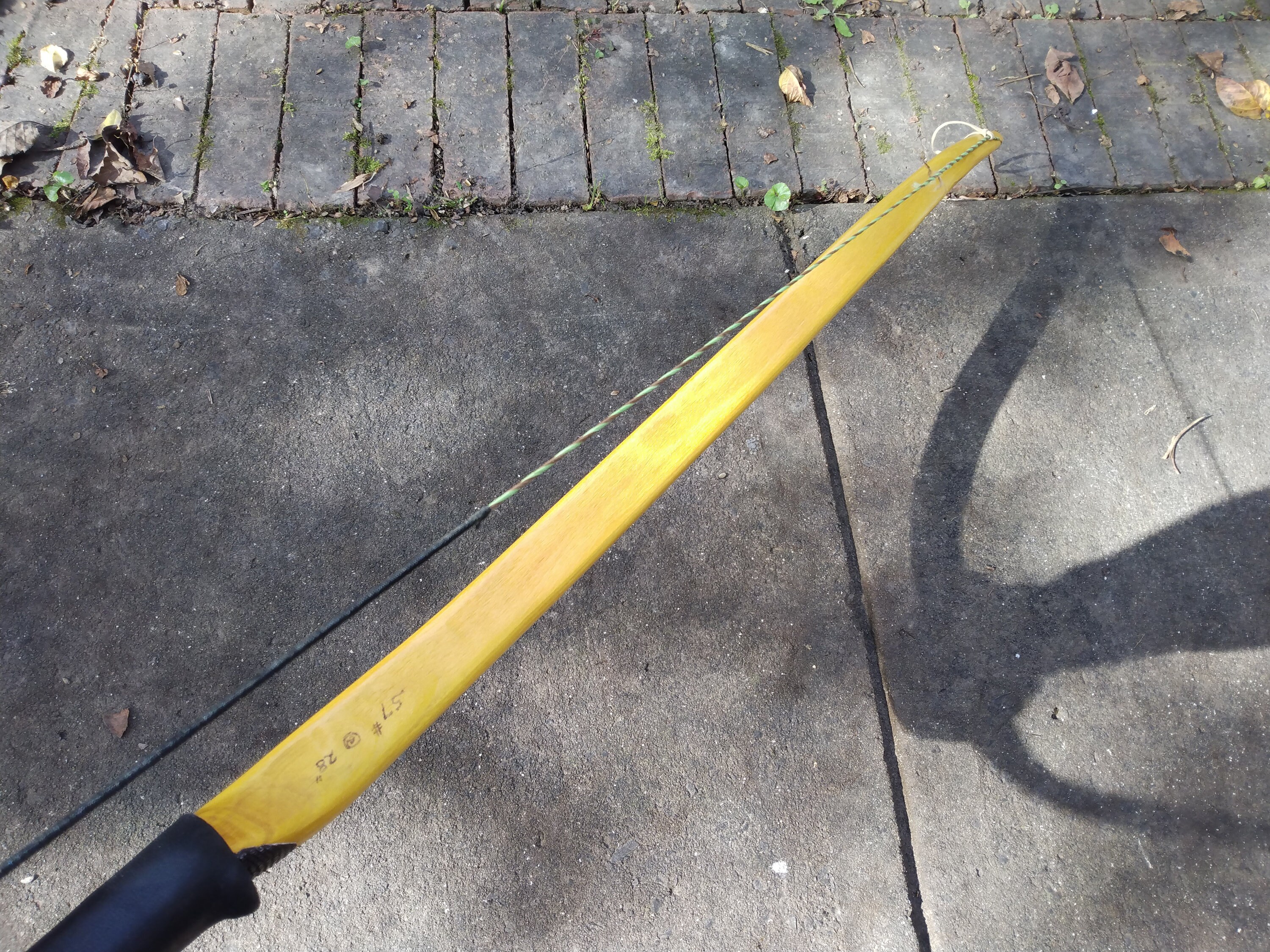 57-lb Left Hand Osage Orange Recurve Bow, Osage Orange Hunting Bow ...