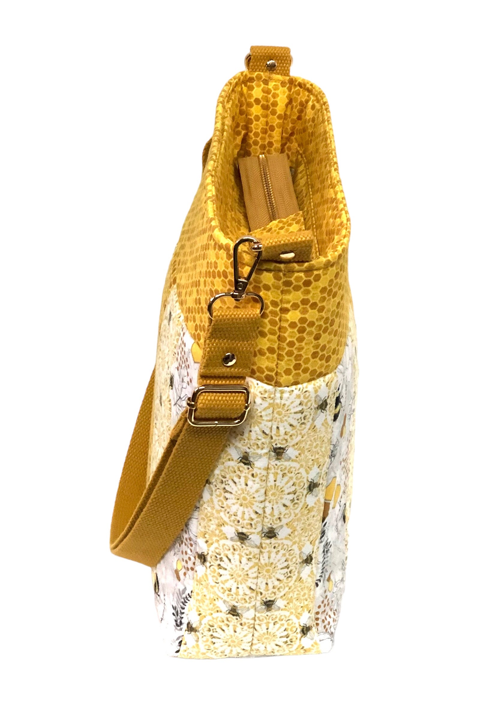 Large Quilted Crossbody Bag With Removable Adjustable Strap, Inside ...