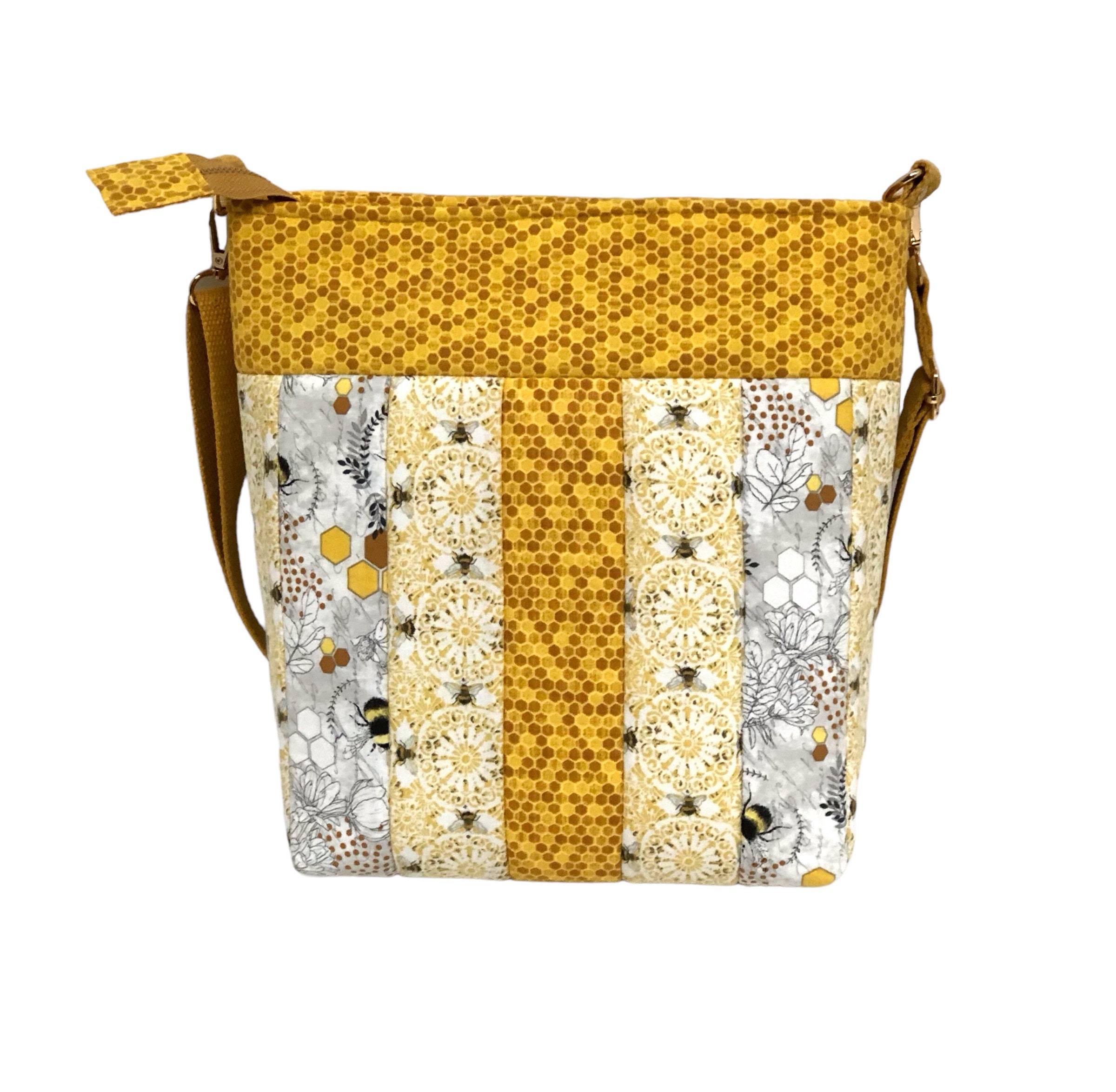 Large Quilted Crossbody Bag With Removable Adjustable Strap, Inside ...