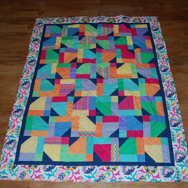 Rainbow Colors Quilt - Etsy
