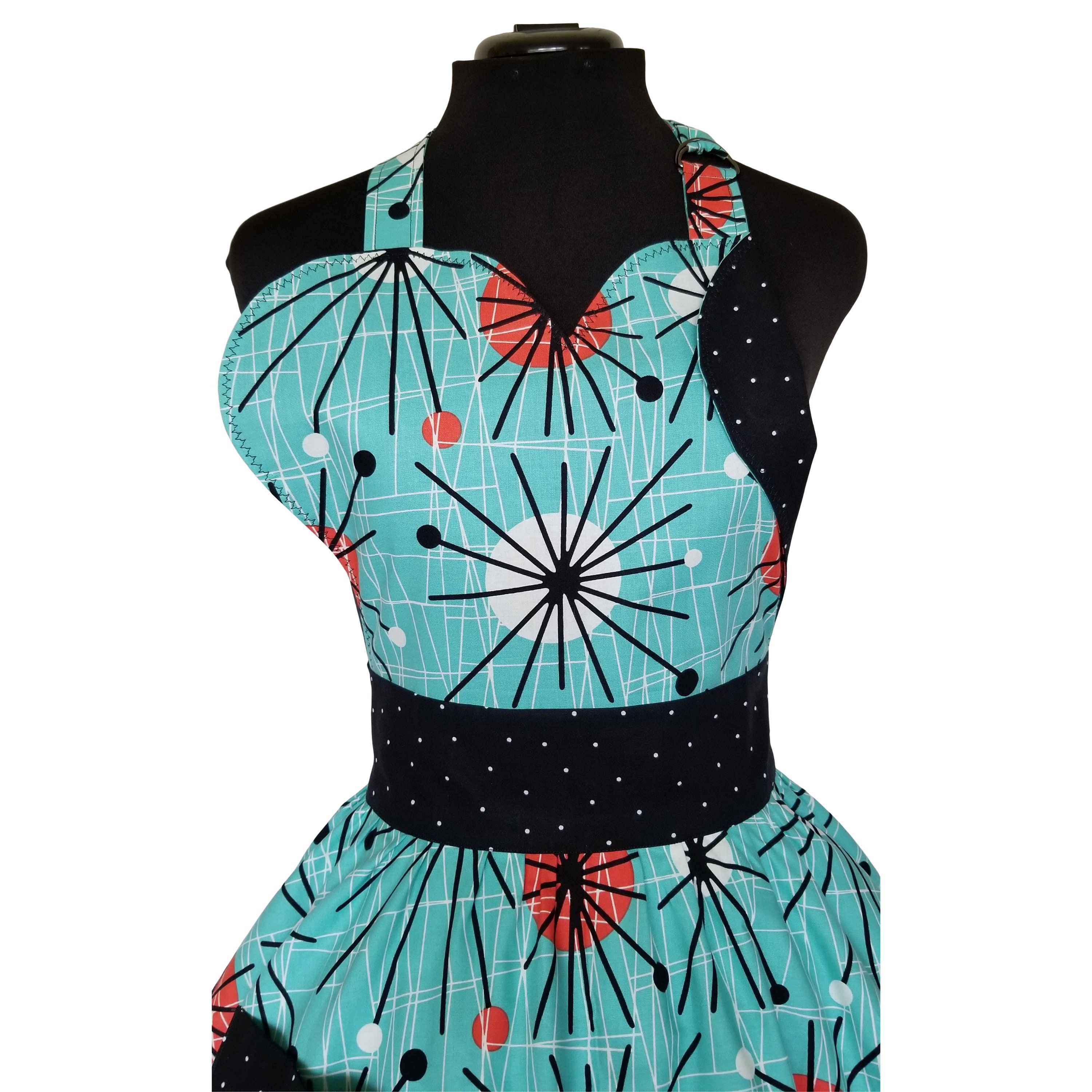 Mid Century Modern Sputnik Apron Atomic Pinup Aprons for | Etsy