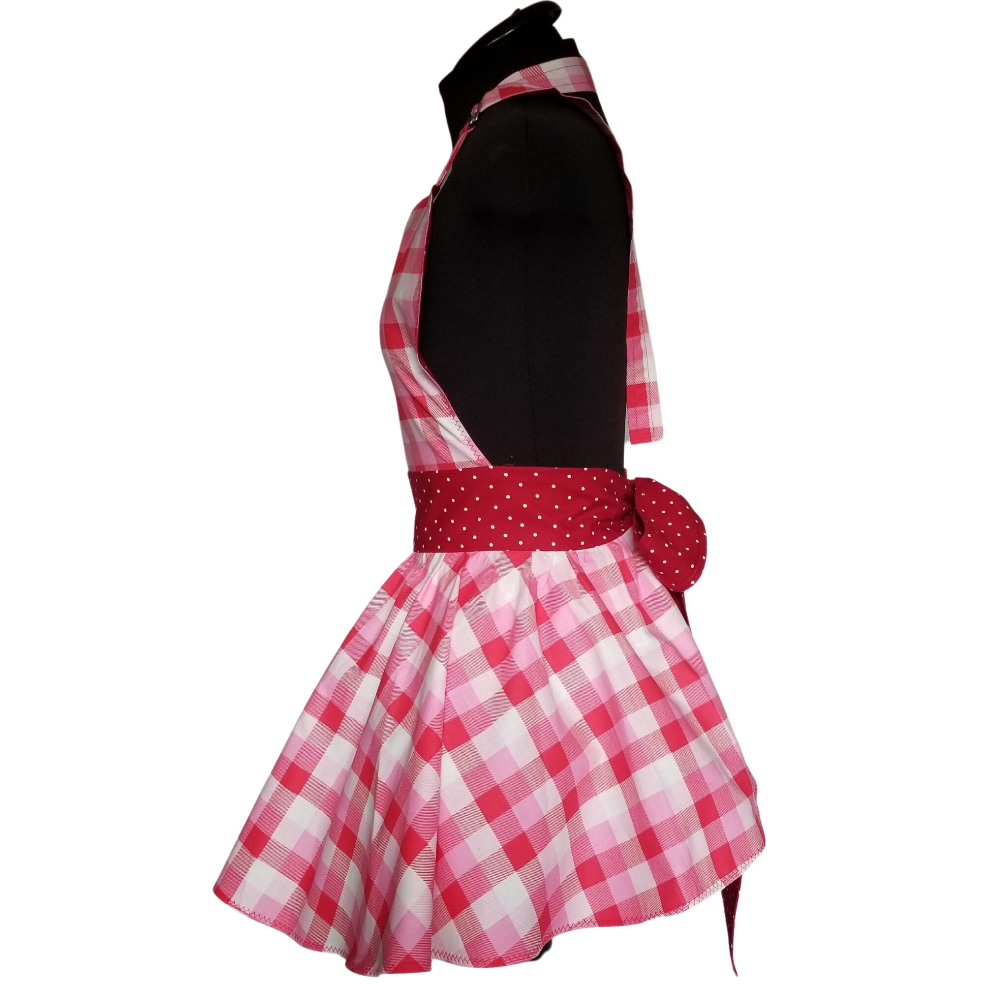 Pink Plaid Valentines Day Apron Sexy Aprons For Women Etsy