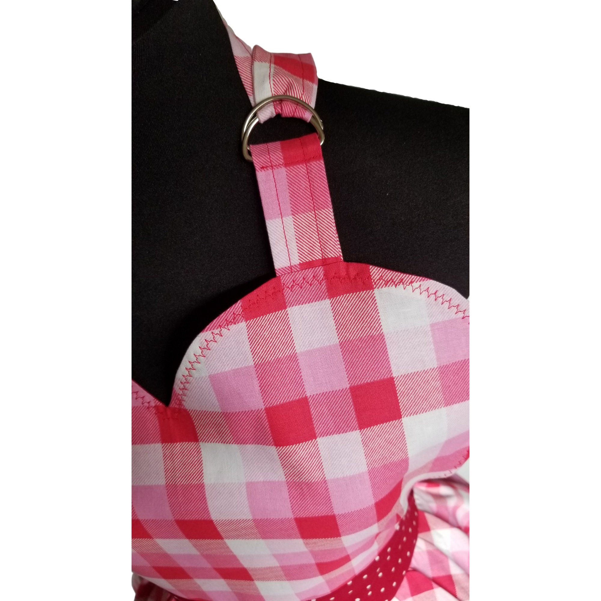 Pink Plaid Valentines Day Apron Sexy Aprons For Women Vintage Plaid