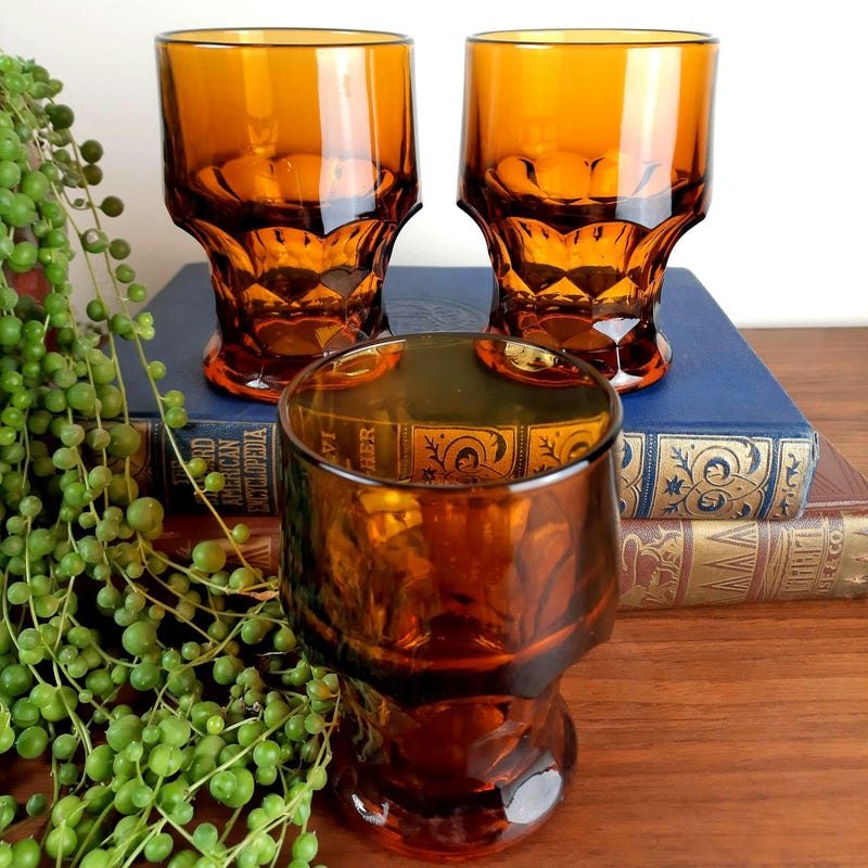 Amber Glassware - Etsy