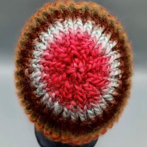 Soft and Fluffy Hand-knit Ribbed Multi-color Rainbow Hat, Acrylic - Etsy
