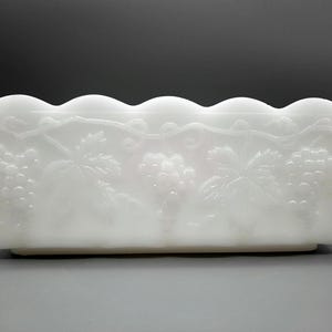 Vintage Milk Glass Anchor Hocking Fire King Rectangular Planter, 7.5 ...